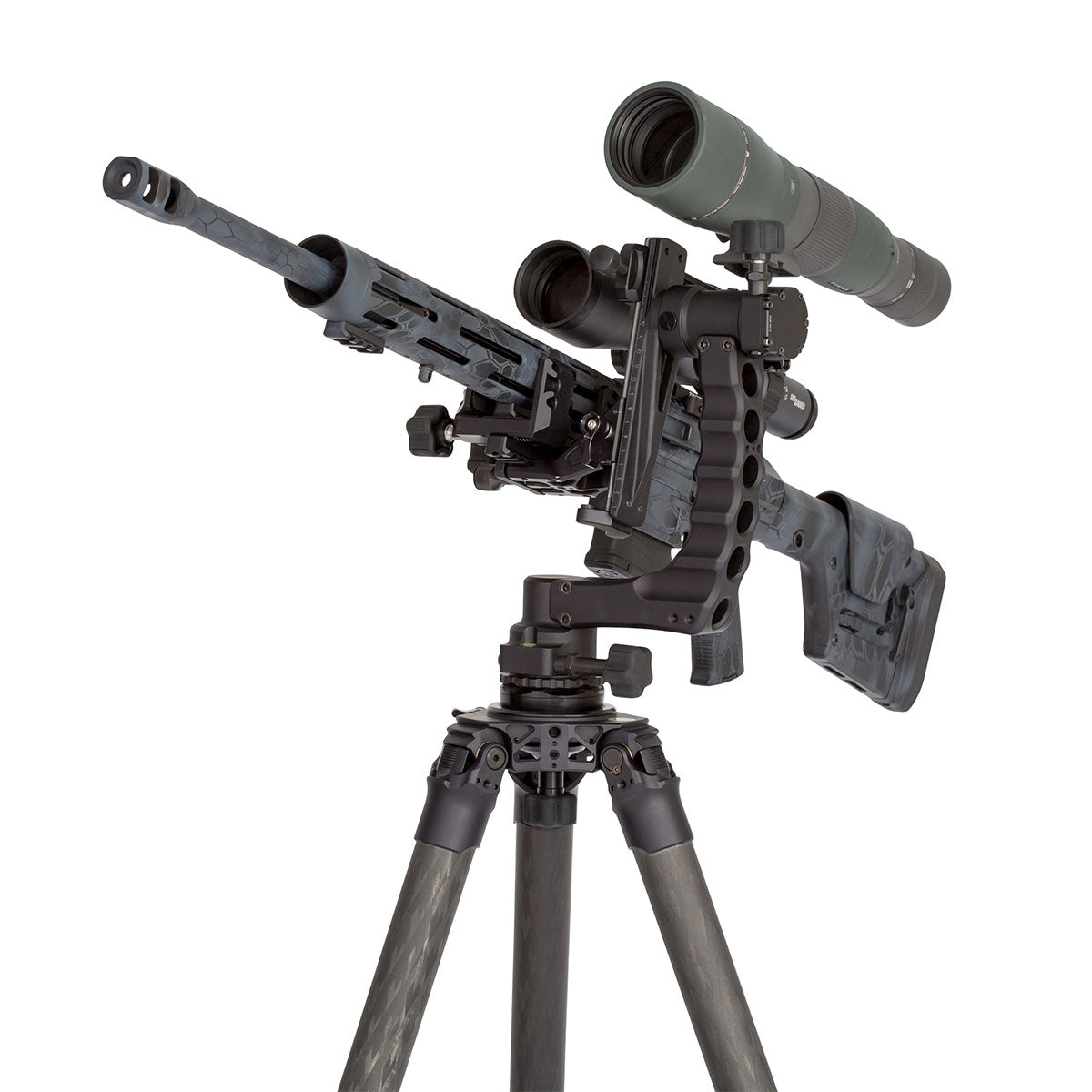 K02 Rifle Support Kit | 42mm Tripod, Leveling Base, Scope Mount